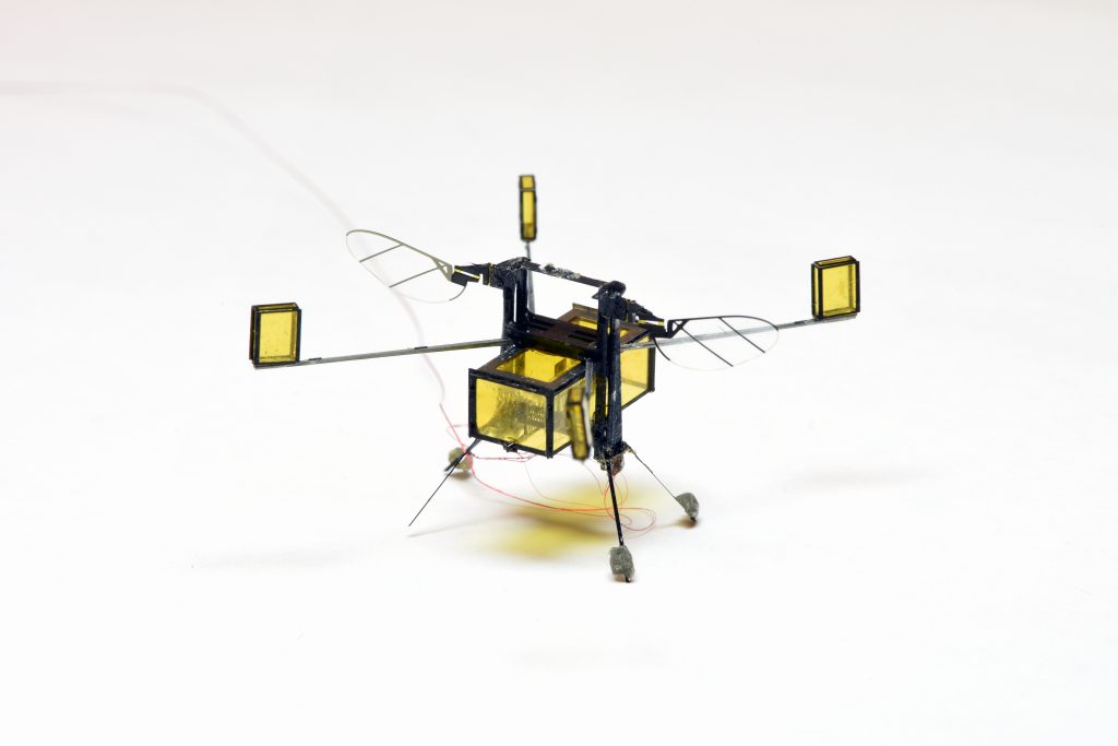 Soft and Micro Robotics Laboratory - Hybrid aerial-aquatic microrobot